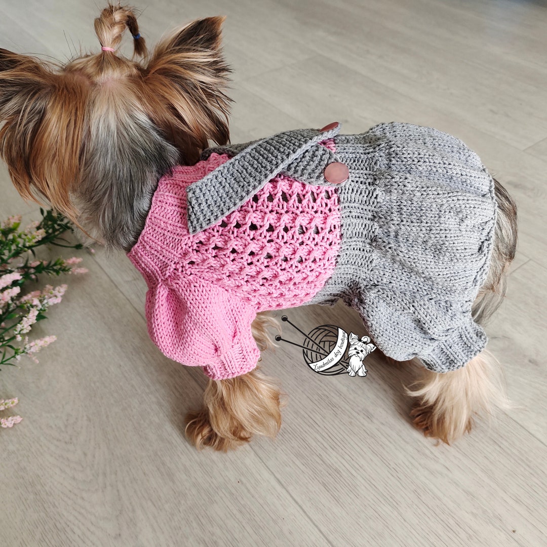 Overalls for Dogs, Custom Knit Dog Jumper, Dog Clothes for Small Dogs ...
