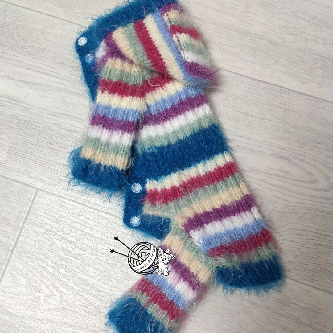 Hooded Dog Suit, Yorkie Knitted Jumpsuit, Striped Dog Sweater - Etsy