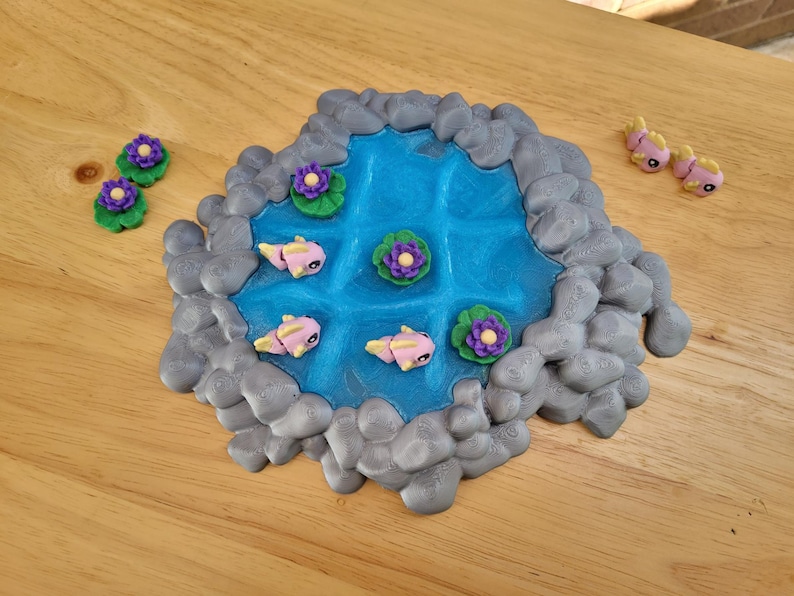 Pond and Fish Tic Tac Toe Game - Etsy