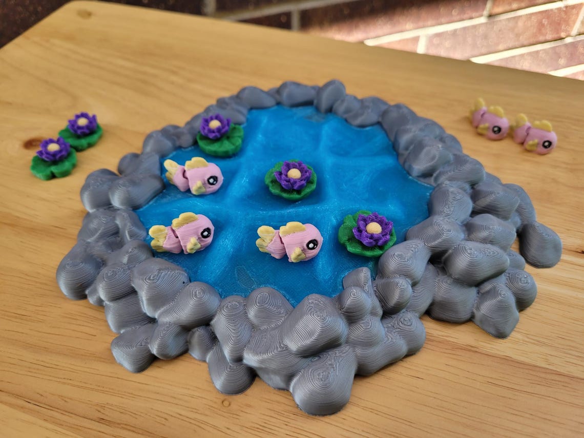 Pond and Fish Tic Tac Toe Game - Etsy