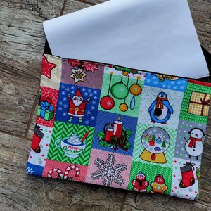 Christmas A4 Size File Pocket Fabric Document Bag Office - Etsy