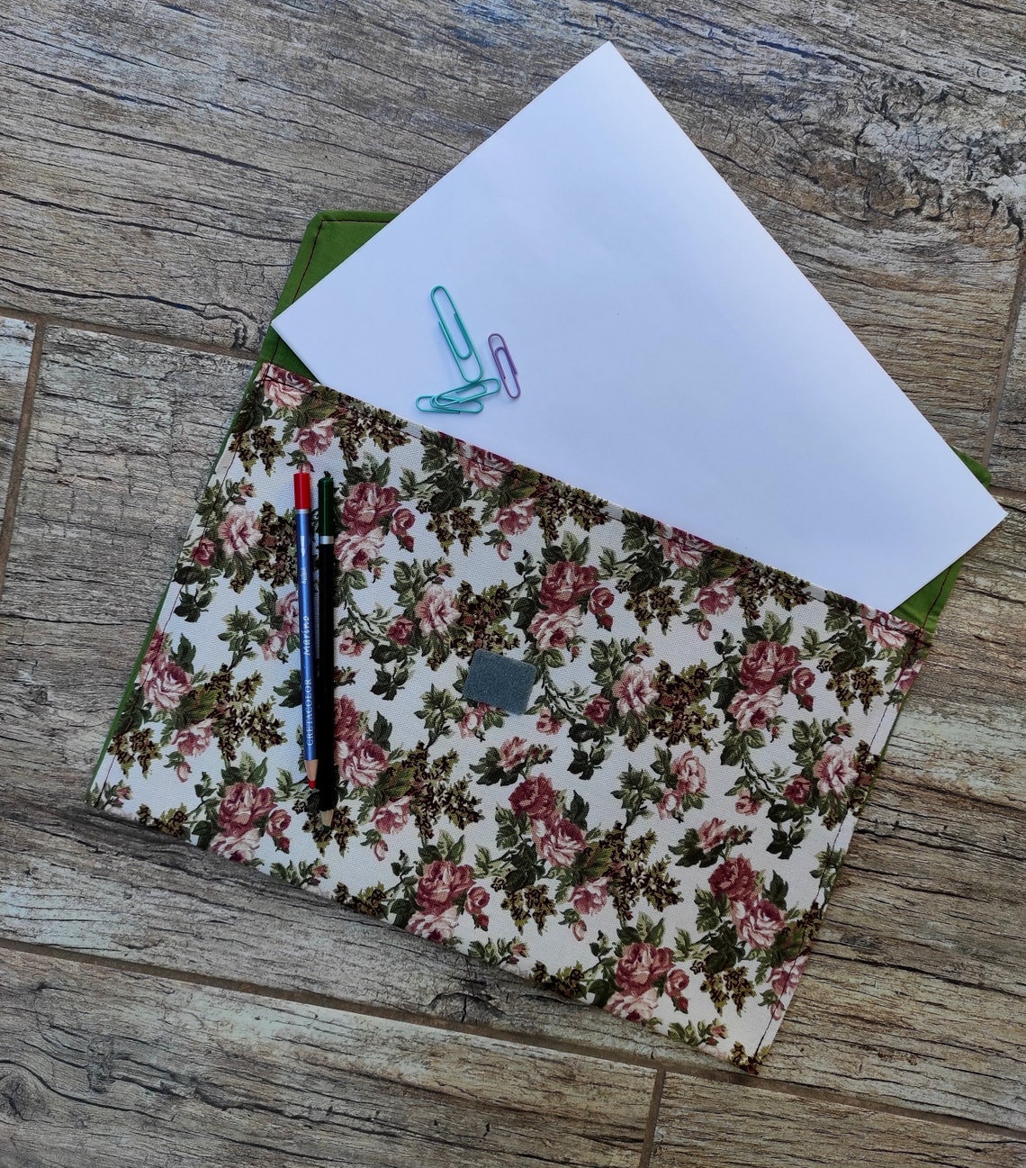 Personalized Rustic Flower A4 Size File Holder File Pocket | Etsy