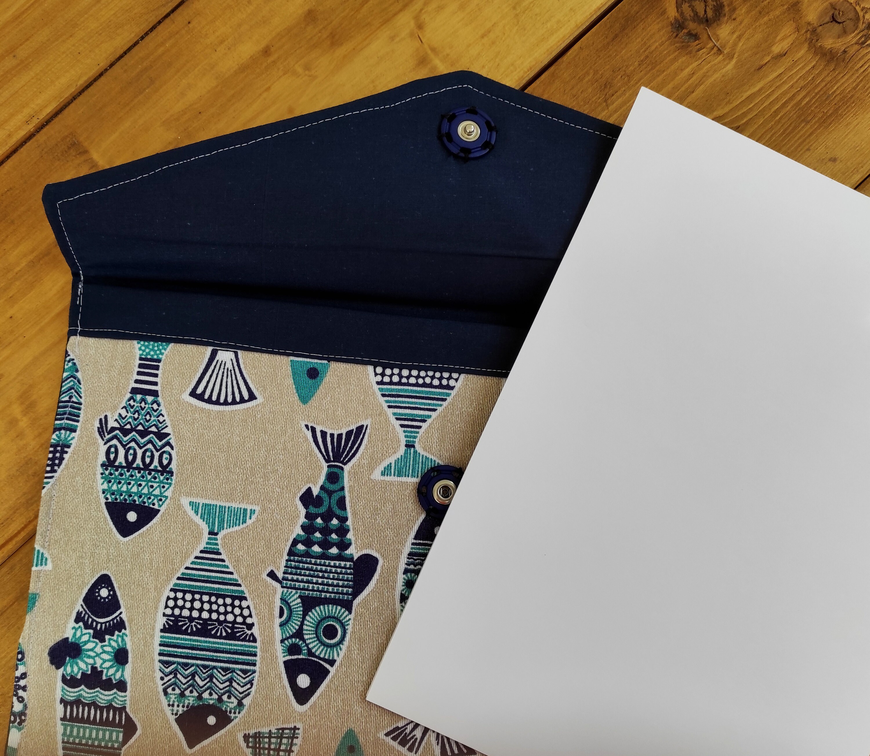 A4 Size Fabric Document Bag Free Shipping Office Envelope Blue - Etsy