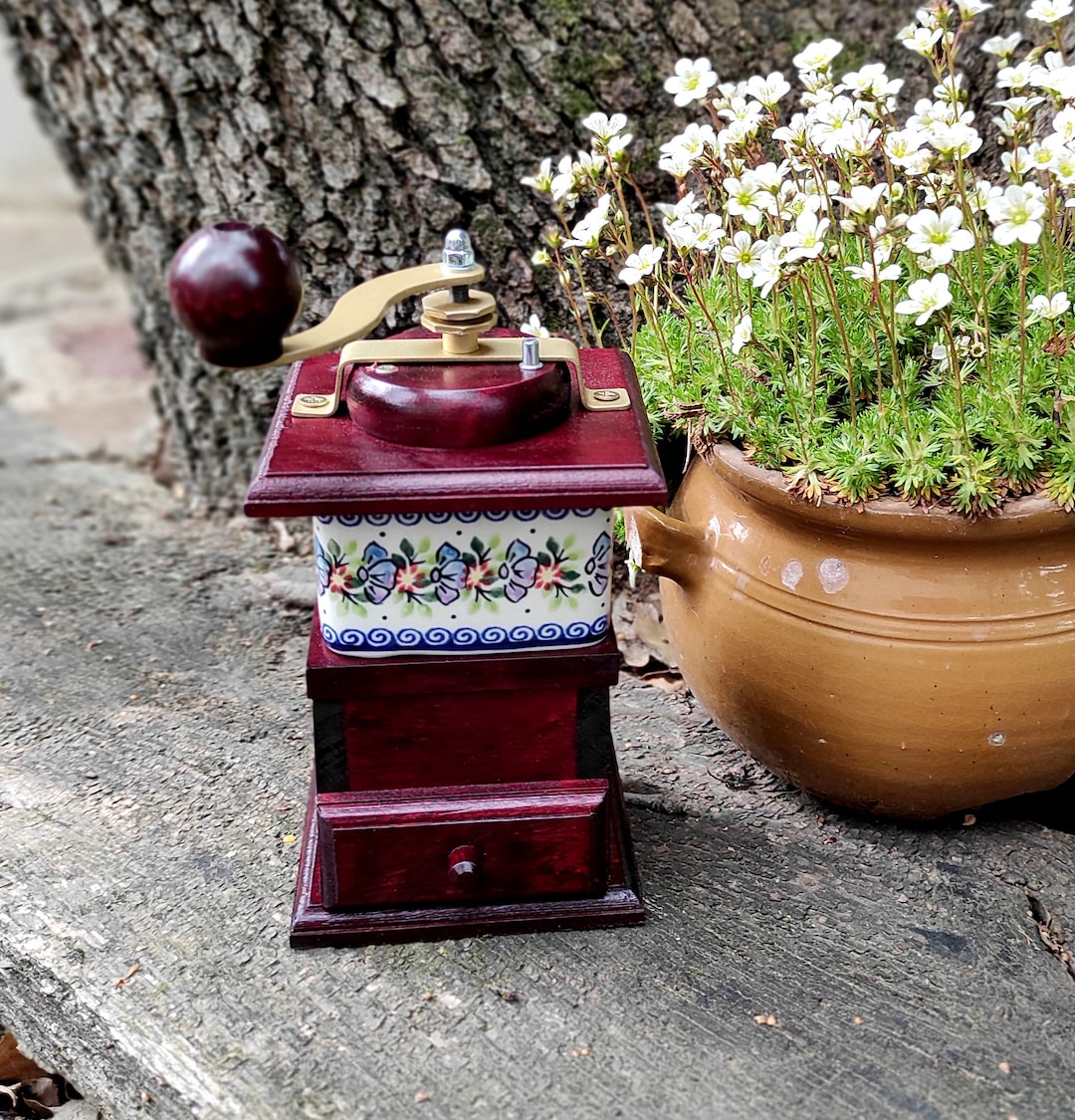 Manual Coffee Grinder, Coffee Grinder, Handmade Wooden and Ceramic ...