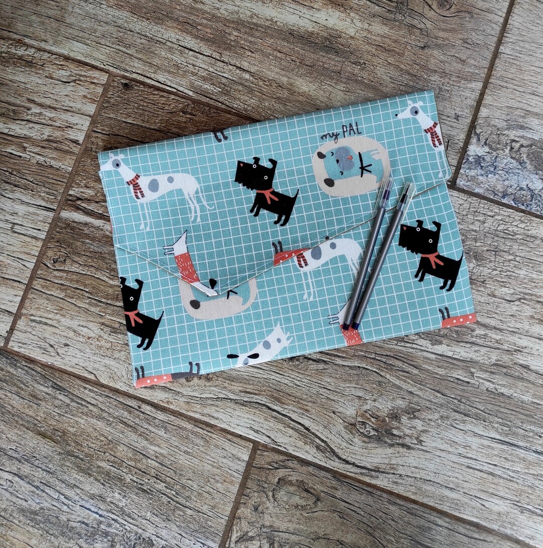 Dog Textile Envelope A4 A5 Size File Pocket Fabric Document Bag Office ...