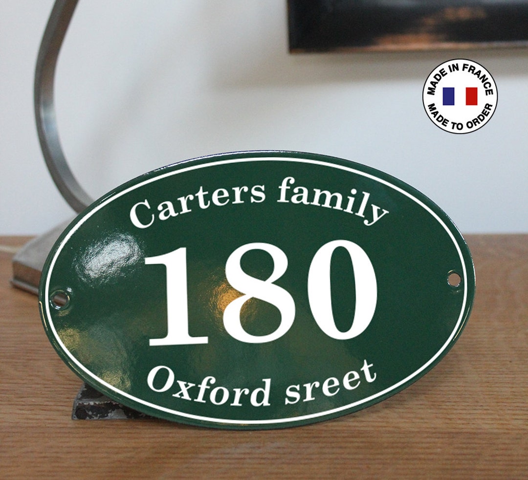 French Enamel House Number Sign 5.1" X 7.9" *made to Order*, Genuine ...