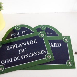 French Enamel Street Sign of Paris 12" X 10" * Made to Order ...