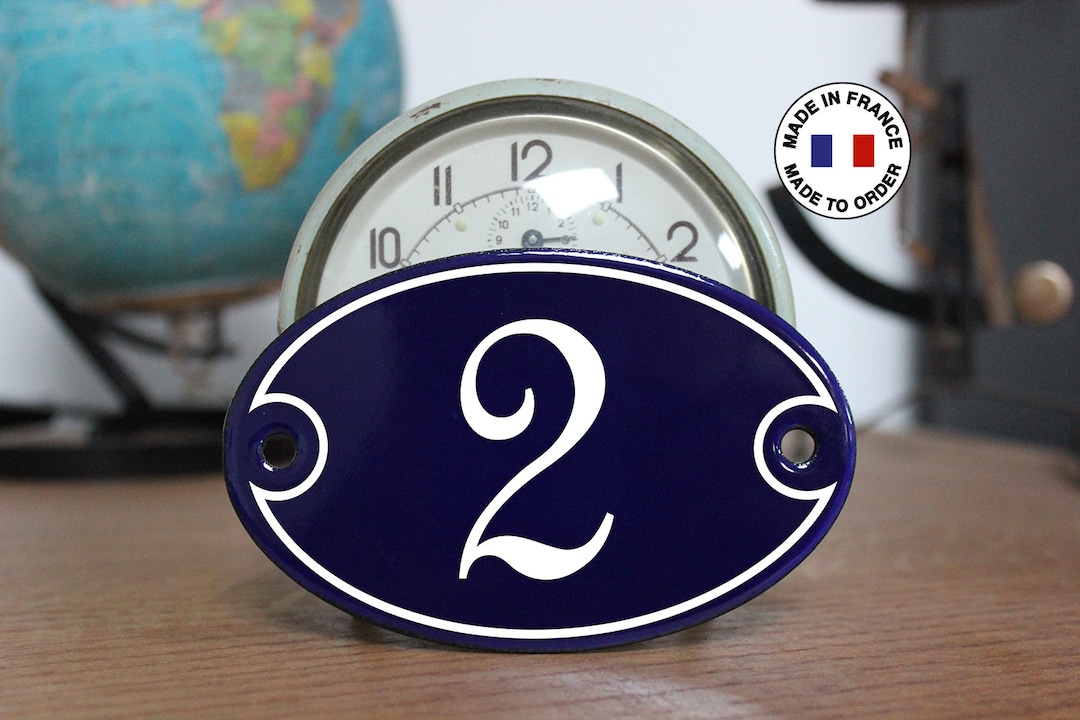 French Enamel House Number Sign 4" X 6" *made to Order*, Genuine French ...