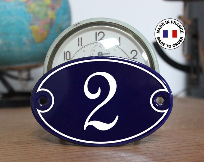 French Enamel House Number Sign 4" X 6" *made to Order*, Genuine French ...