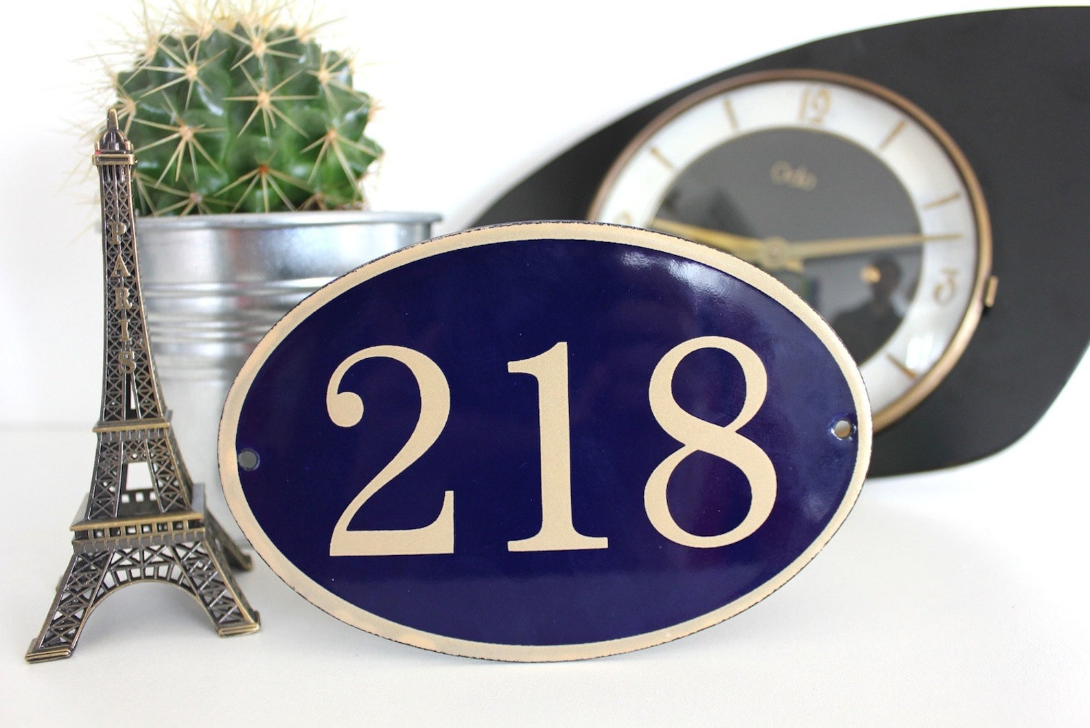 French Enamel House Number Sign 4" X 6" *made to Order*, Genuine French ...