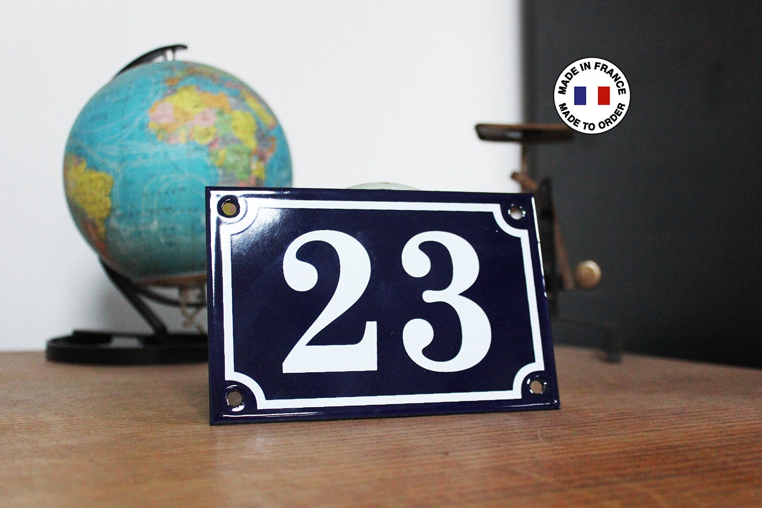 French Enamel House Number Sign 4" X 6" *made to Order*, Genuine French ...