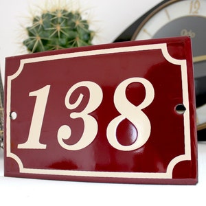 French Enamel House Number Sign 4" X 6" *made to Order*, Genuine French ...