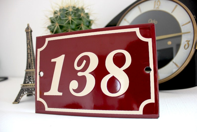 French Enamel House Number Sign 4" X 6" *made to Order*, Genuine French ...