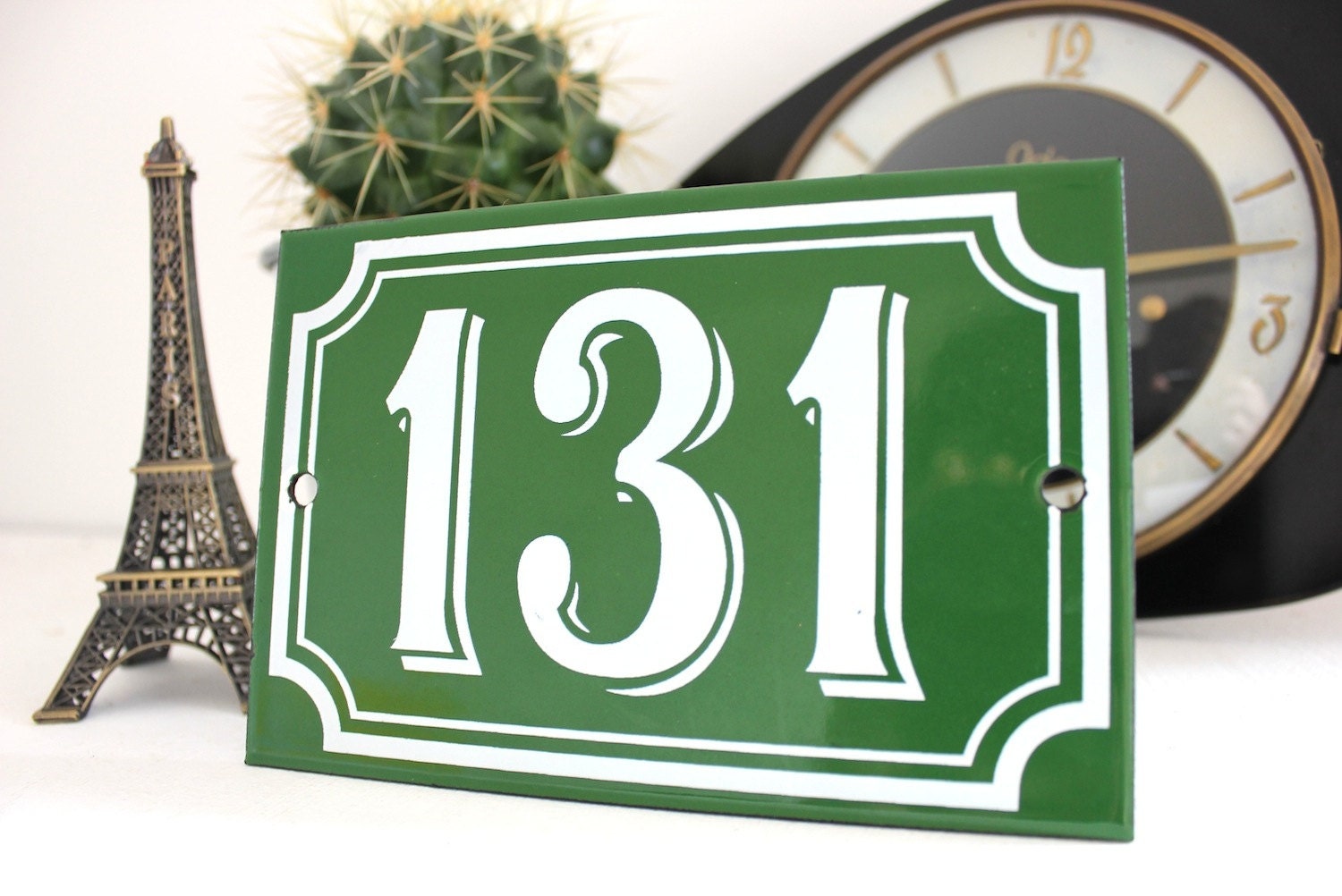 French Enamel House Number Sign 6" X 7.9" *made to Order*, Genuine ...
