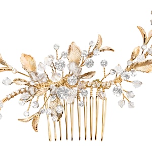 Alice - Wedding Comb - Back Comb, Crystal and Pearl Hair Comb, Bridal ...