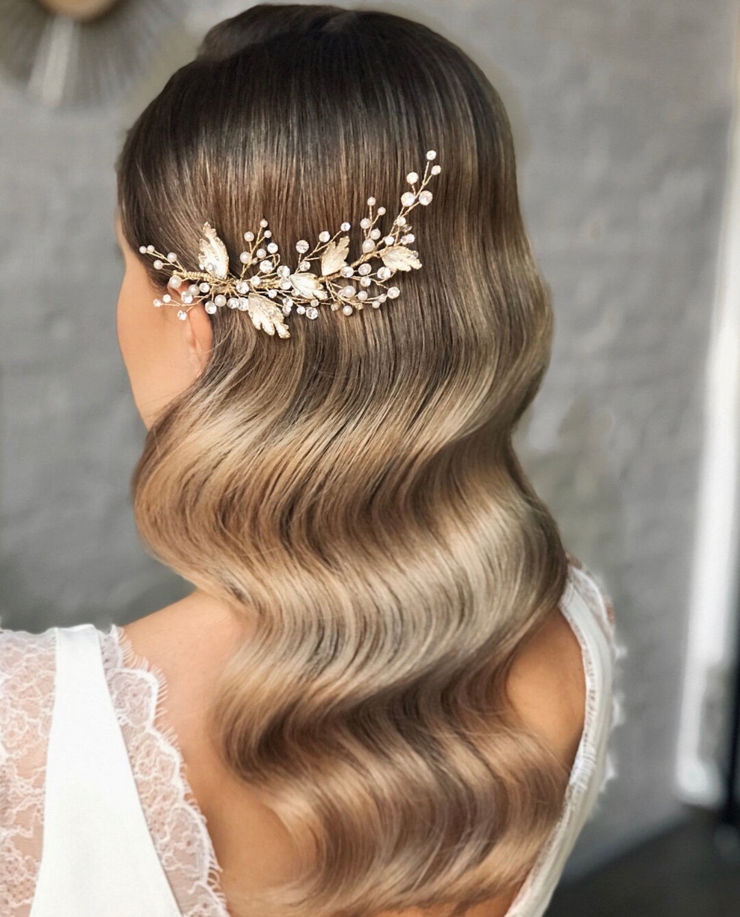 Sienna SILVER Side Detail Wedding Comb, Side Wedding Comb, Rose Gold ...