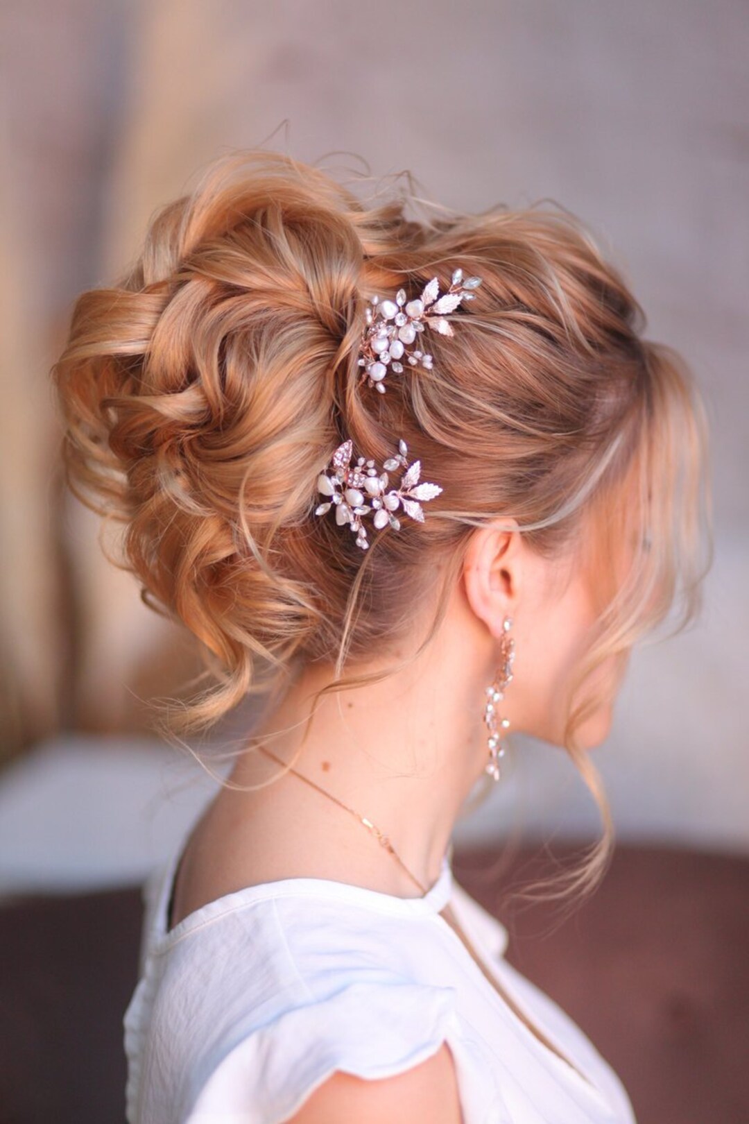 2x Rosa Bridal Baroque Pins - Silver/gold/rose Gold, Bridal Pins ...