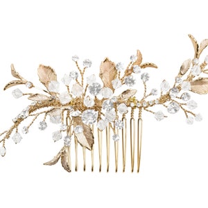 Alice - Wedding Comb - Back Comb, Crystal and Pearl Hair Comb, Bridal ...