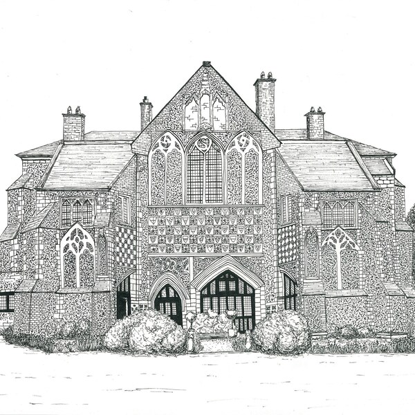 Pen and Ink Building - Etsy