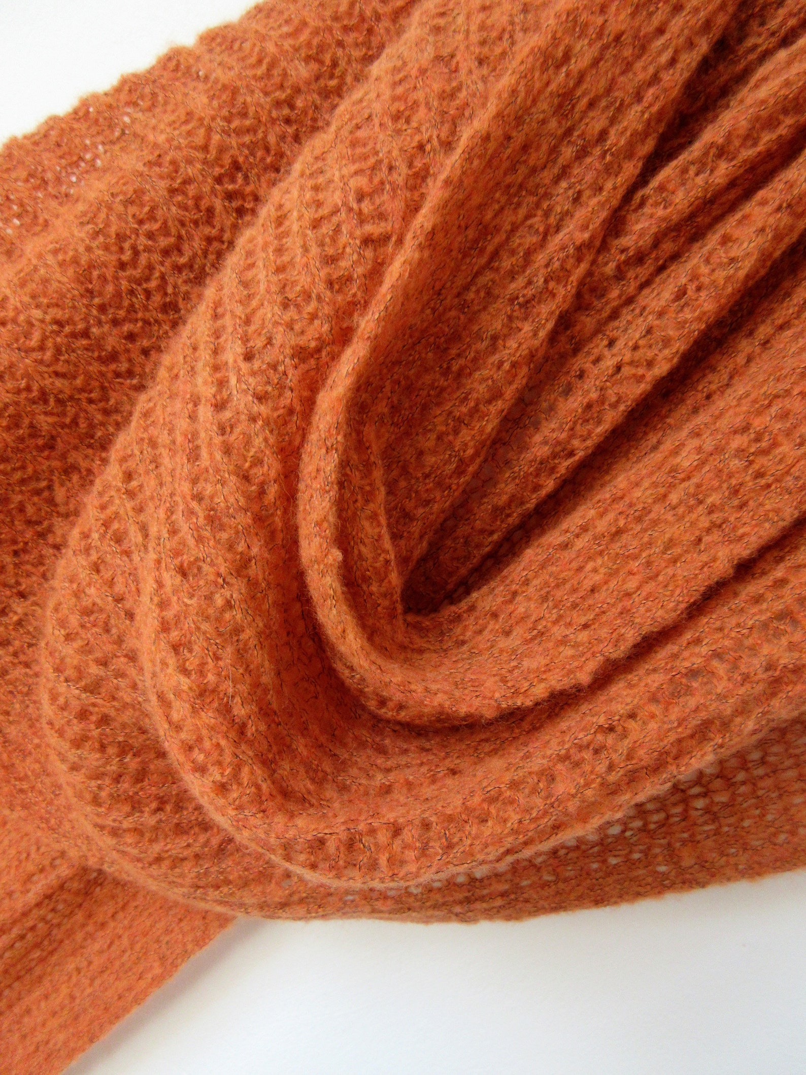 Bufanda gigante tejida naranja oscuro bufanda de punto xl | Etsy