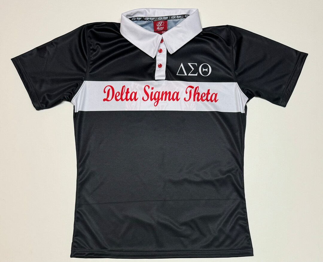 Delta Sigma Theta Ladies Polo, Black Polo, DST Shirt, Gift, - Etsy
