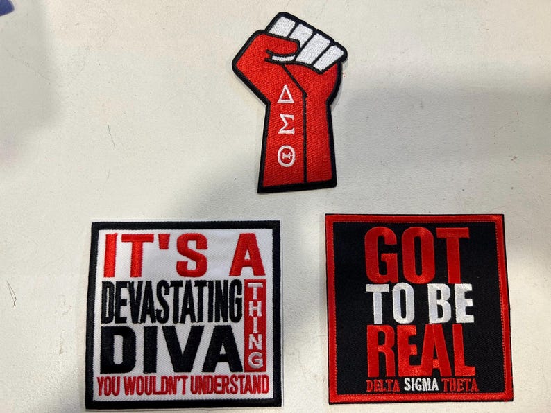 Delta Sigma Theta Iron on Patches,dst, Customize, Jean Jacket, Hats ...