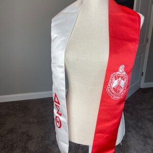 DST Graduation Stole, Greek Letters and Crest - Etsy