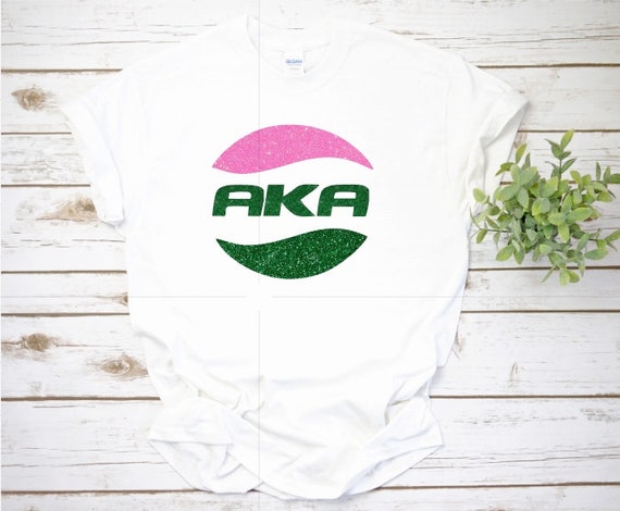 Ladies AKA Inspired T-Shirt AKA Short Sleeve / Pink and | Etsy