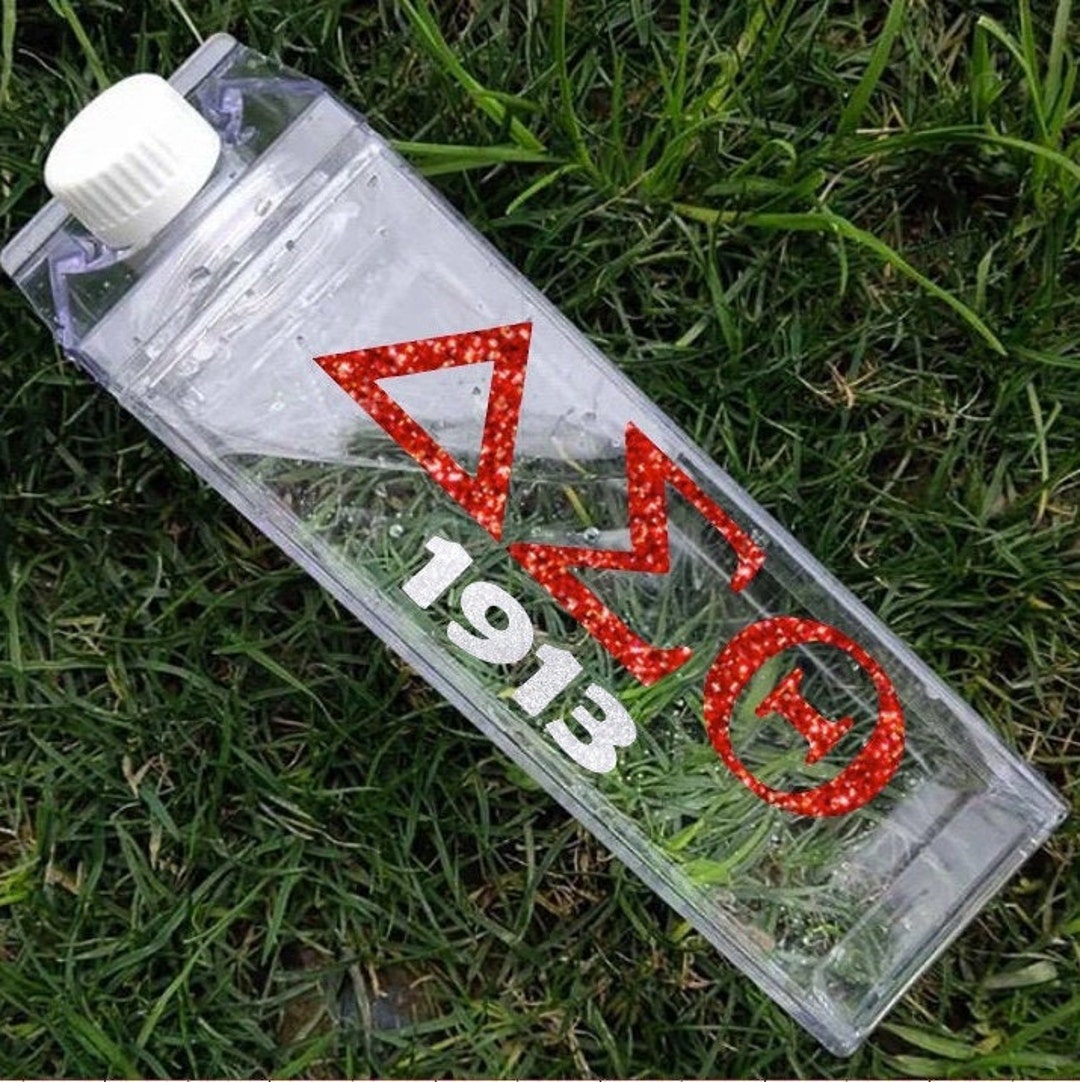 Delta Sigma Theta Milk Carton Water Bottle: 17oz Clear Acrylic - Etsy