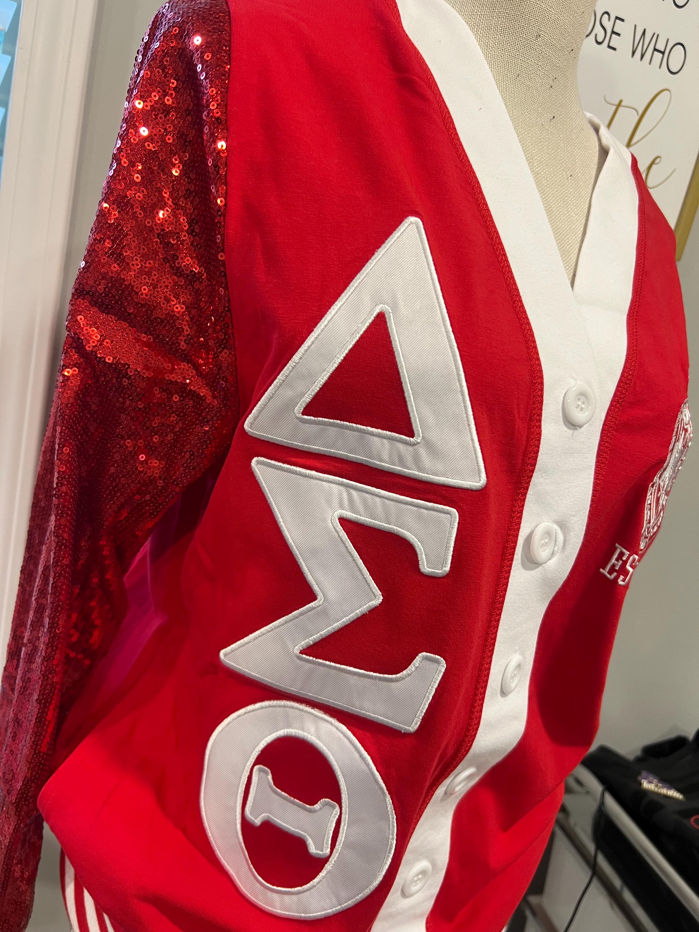Delta Sigma Theta Sequin Cardigan, Sweater. Red and Black - Etsy