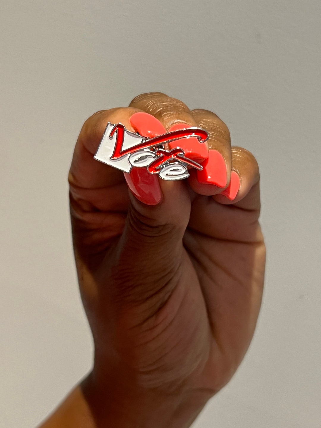 Vote Pin: Red & White Brooch - Etsy