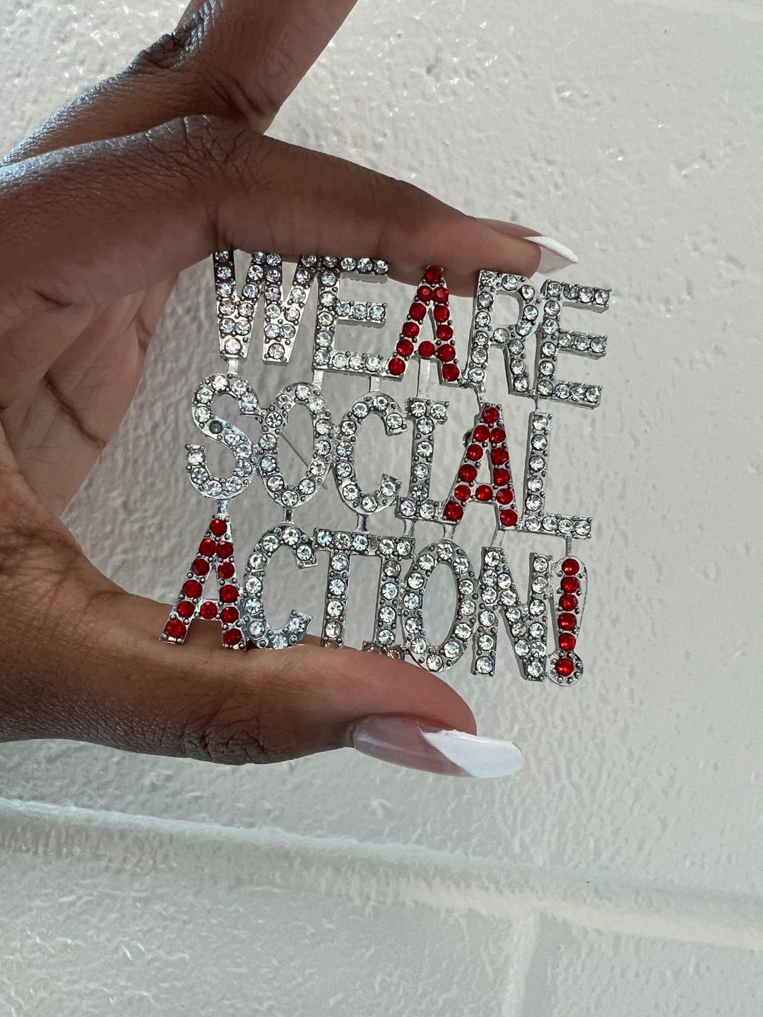 Rhinestone "we Are Social Action" Pin - Delta Sigma Theta - Etsy