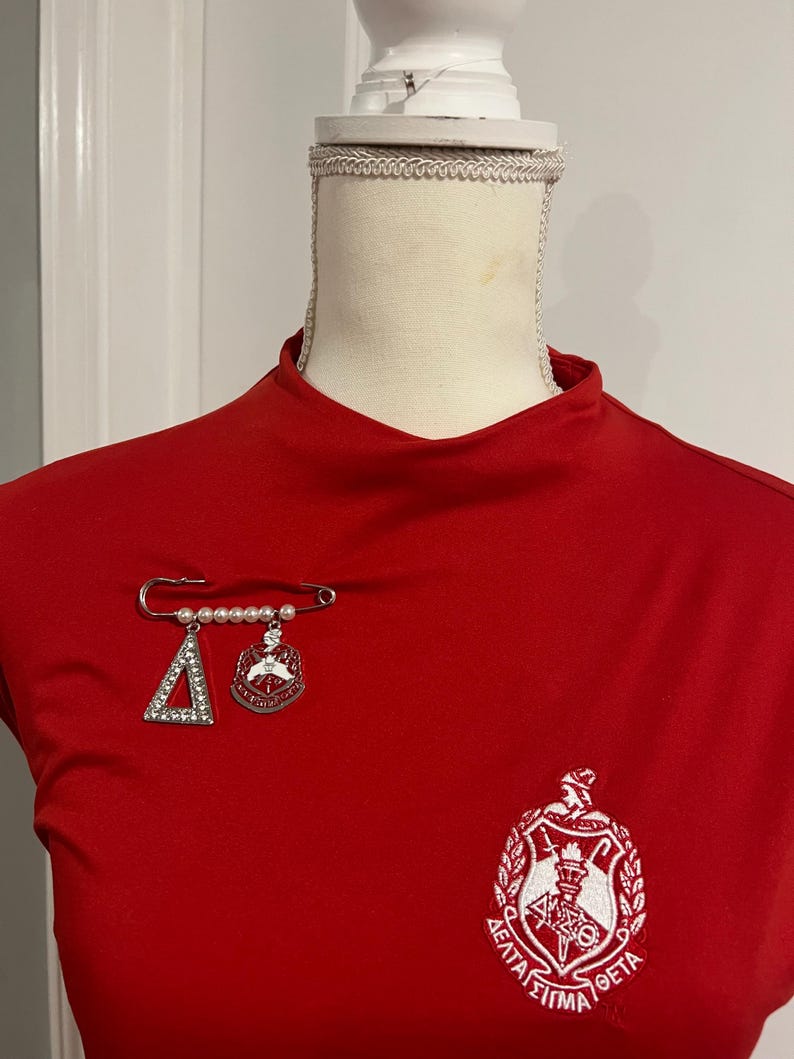 Delta Sigma Theta Brooch With Shield and Pyramid, - Etsy