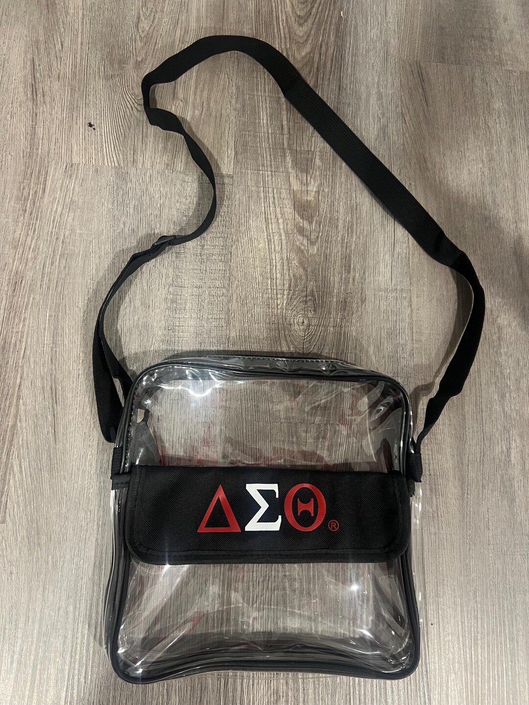 Delta Sigma Theta Clear Crossbody, Shoulder Back - Etsy