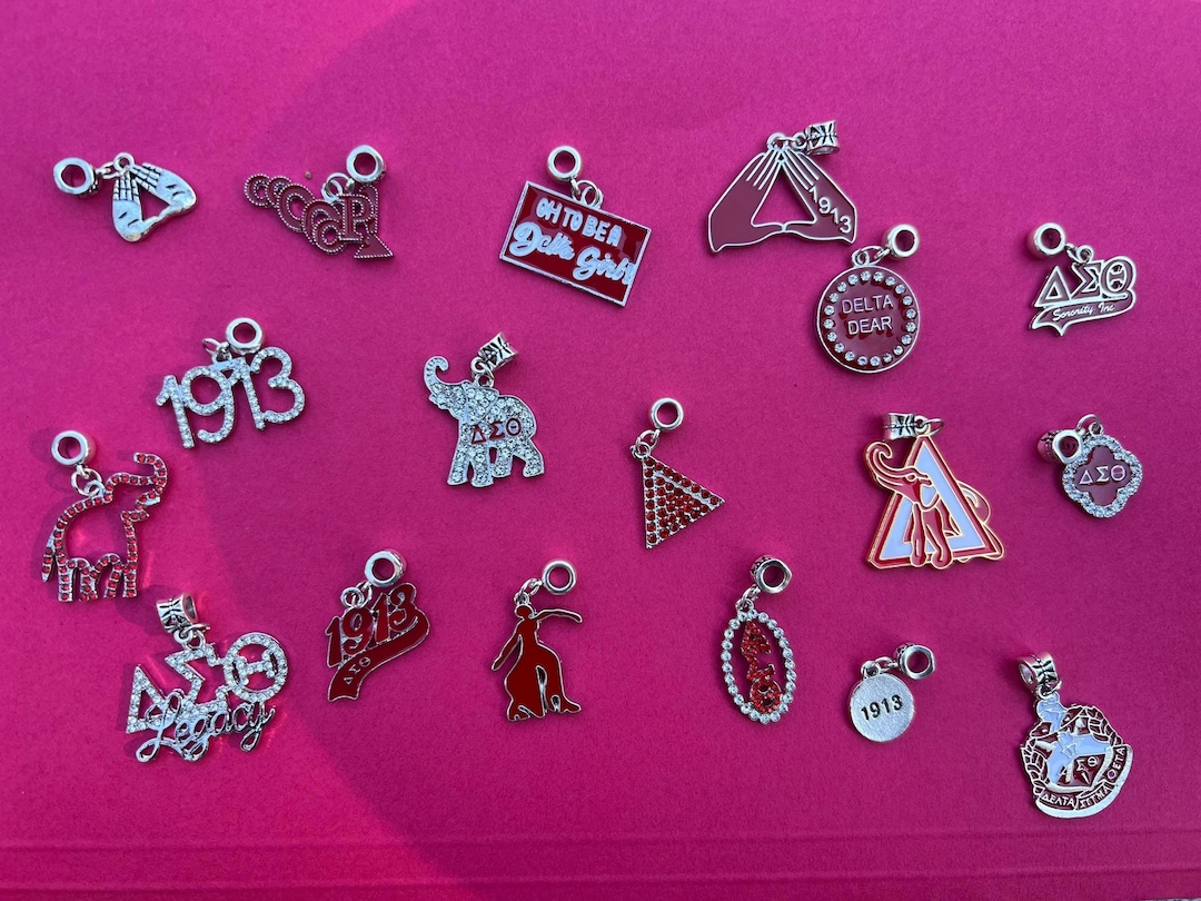 Delta Sigma Theta Charms,for Jewelry Making Bracelets, Etc. - Etsy