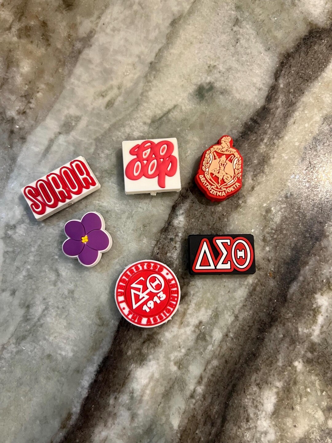 Delta Sigma Theta Focal Beads, DIY, Double Sided - Etsy