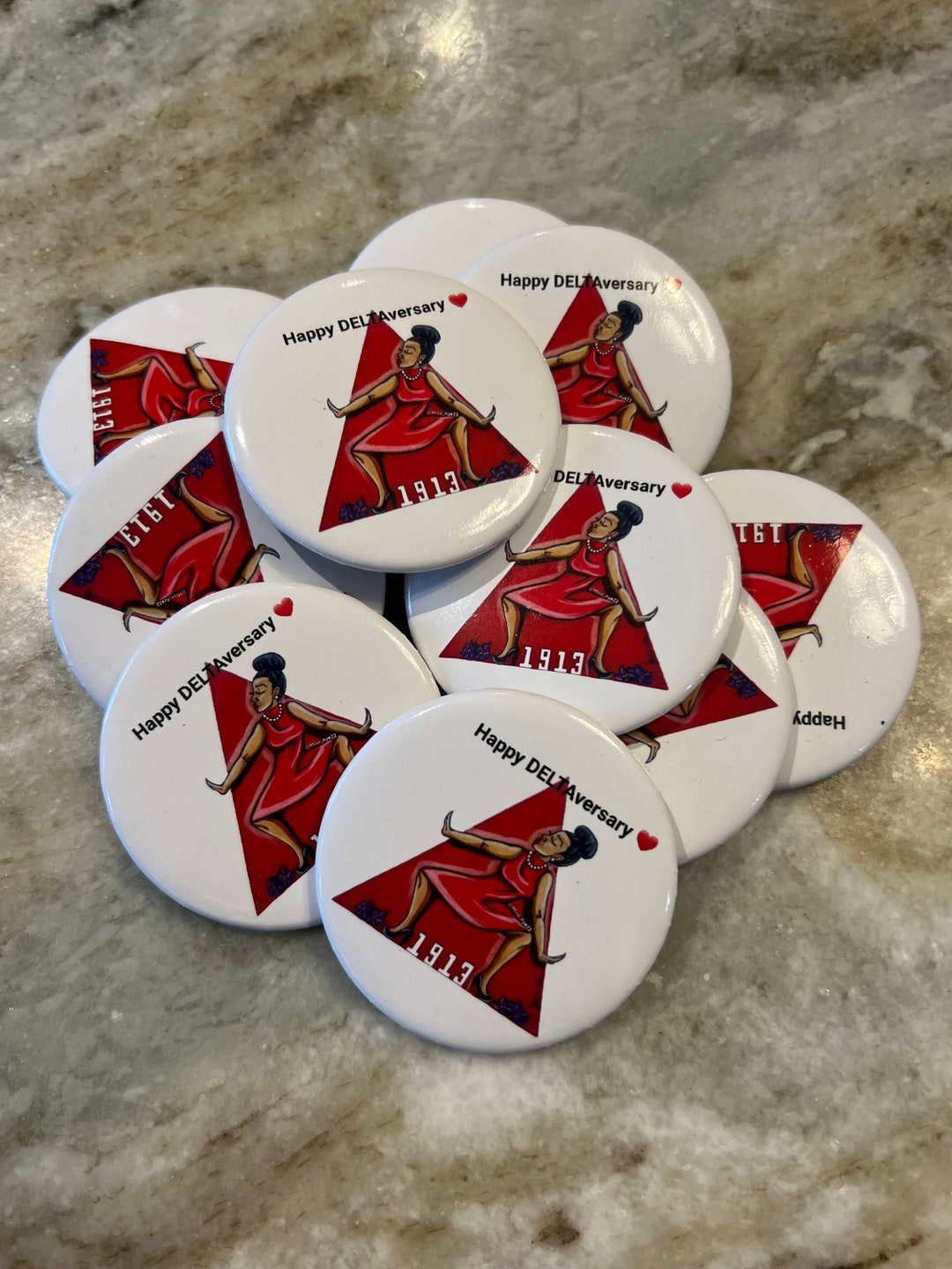 Delta Sigma Theta Button, Deltaversary, Gift, Button, - Etsy