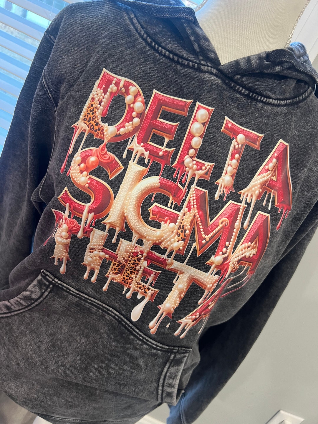 Delta Sigma Theta Hoodie, DST 1913, Dripping in Crimson Cream, - Etsy