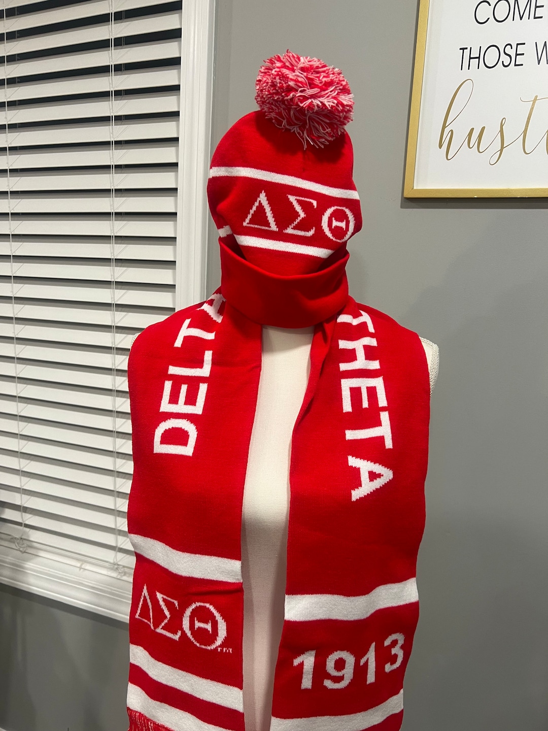 Delta Sigma Theta Scarf and Hat, Red and White, 1913 - Etsy
