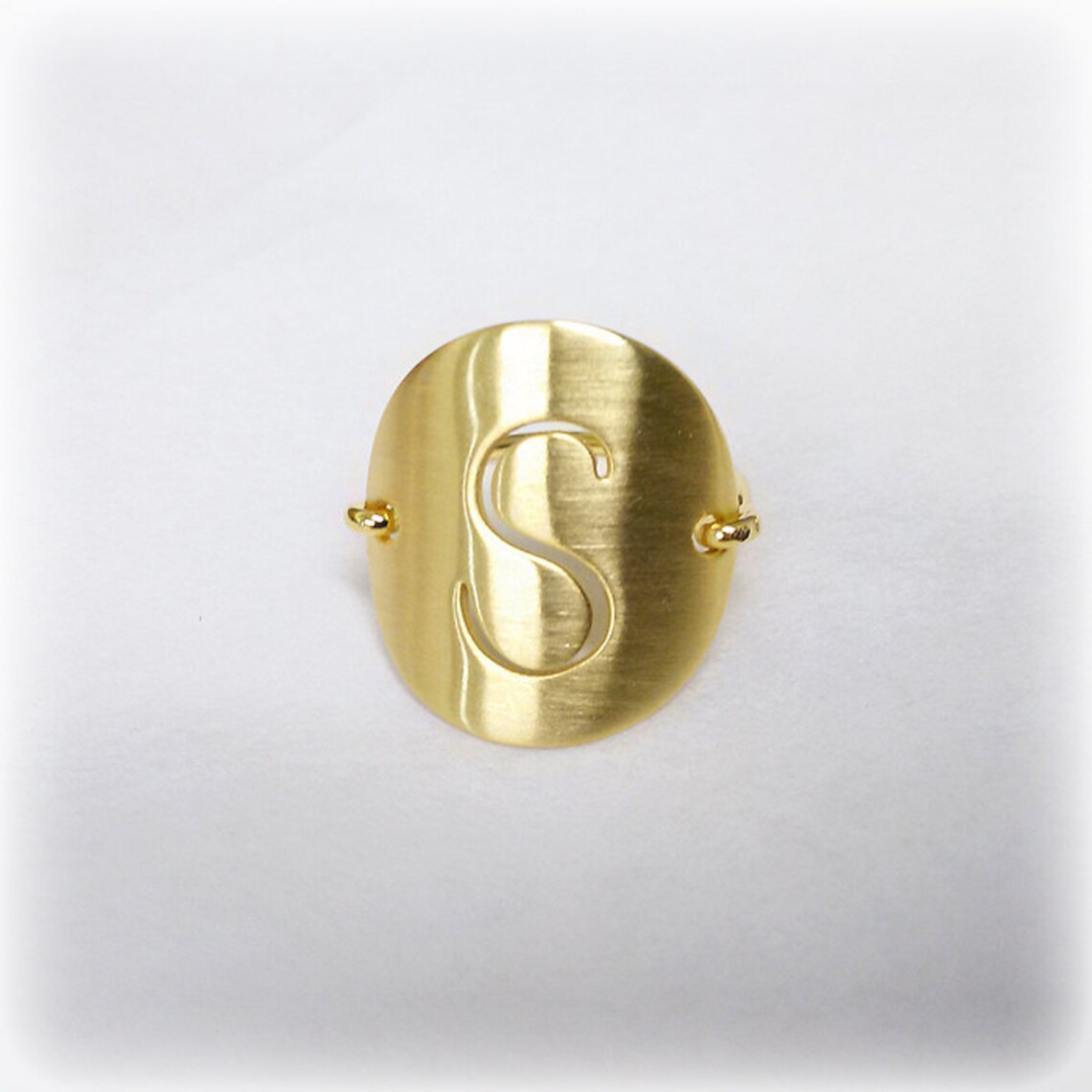 Single Initial Ring / Letter Ring/initial Ring / Letter Ring / - Etsy