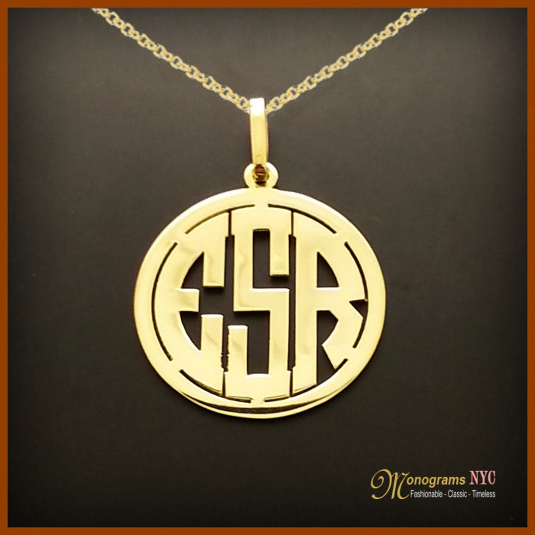 Monogram Necklace,initial Necklace,gold Necklace,letter Pendant,initial ...
