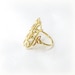 Gold Monogram Ring-ring With Initials-monogram Wire Ring-script Initial ...