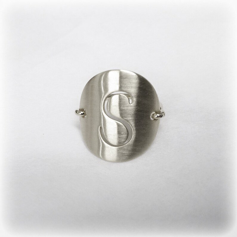 Single Initial Wire Ring - Monogram Wire Ring / Letter Ring/initial ...