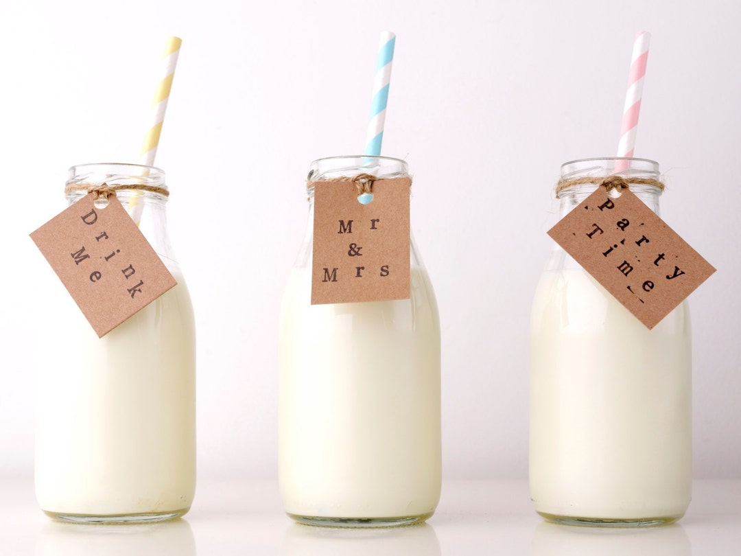 10 X Mini Milk Bottles Wedding / Baby Shower / Party Favour / Afternoon ...