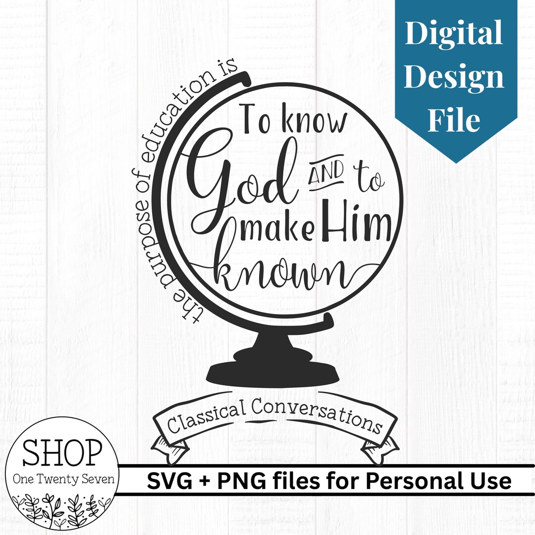Classical Conversations Globe Design: Homeschool SVG PNG File (digital ...