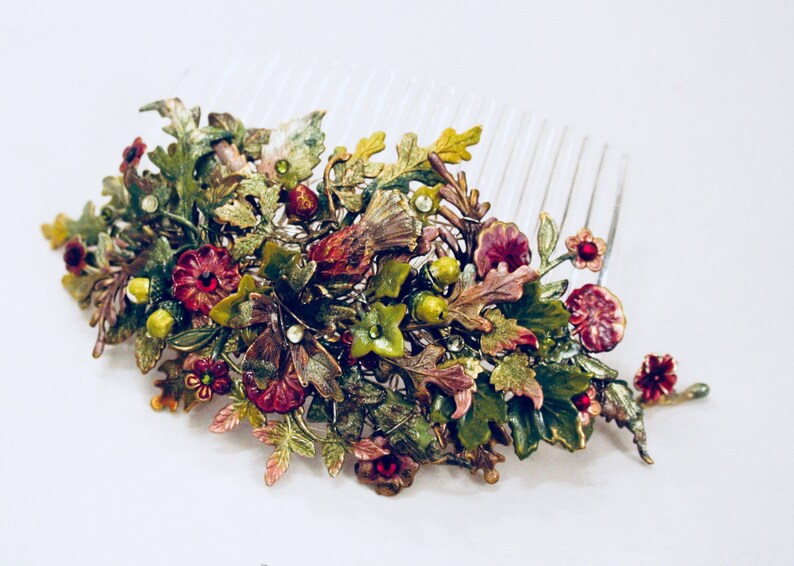 Autumn Wedding Tiara Woodland Headpiece Acorn Crown Hand - Etsy