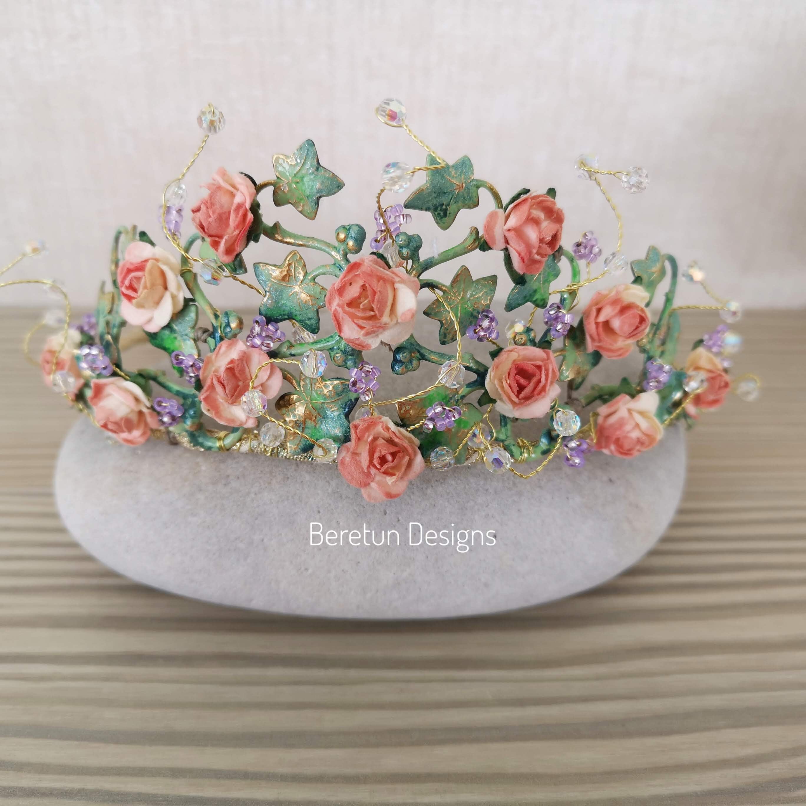 Enchanted Forest Tiara Hand Painted Tiara Wedding Hair - Etsy UK