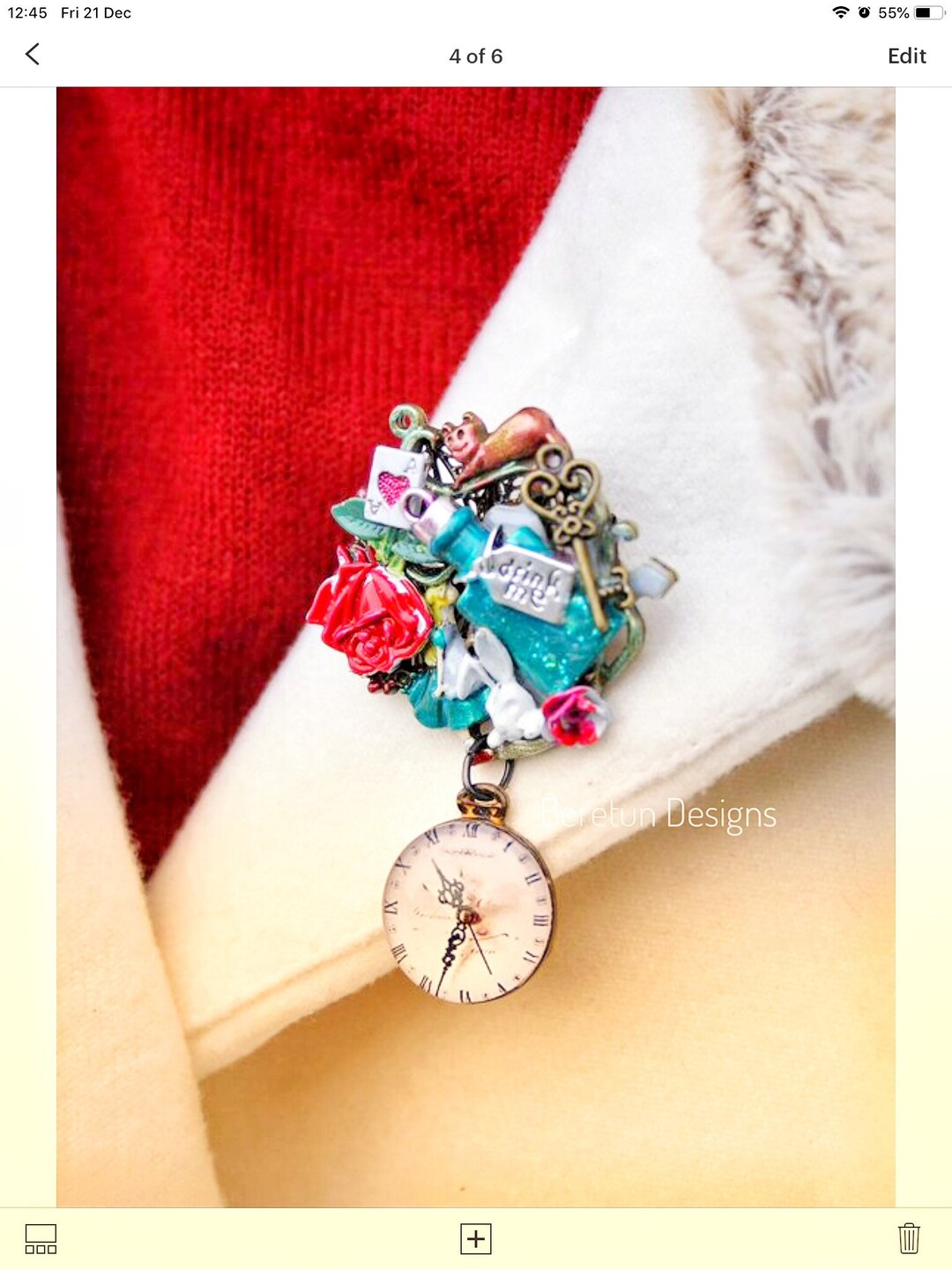 Alice in Wonderland Story Brooch - Handmade Kitsch Jewelry - Etsy