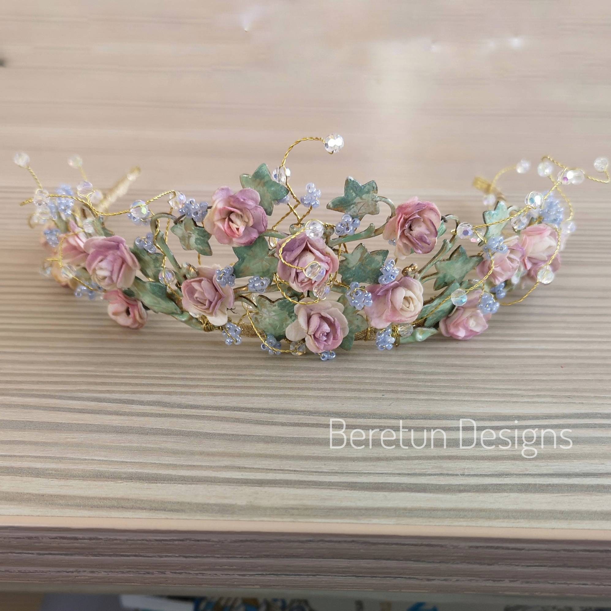 Enchanted Forest Tiara Hand Painted Tiara Wedding Hair - Etsy UK