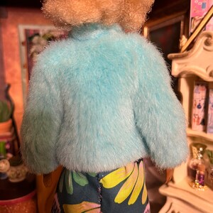 Vintage Blue Fuzzy Jacket for Standard Size Fashion Dolls - Etsy
